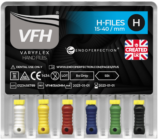 VFH VaryFlex H-Files – VaryFlex Range from Endoperfection